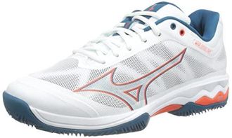 Mizuno Homme Wave Exceed Light CC Chaussure de Tennis, White Cherrytom Moroccanb, 42 EU