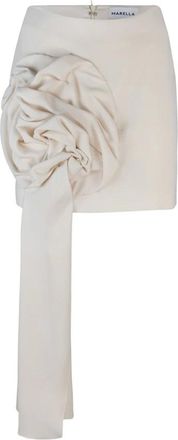 Marella Femme, Jupes, Blanc, Taille: 32 FR Mini-jupe &agrave; devant drap&eacute;