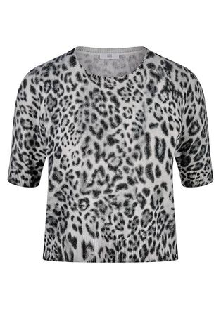 Riani Strickshirt mit Leo-Print