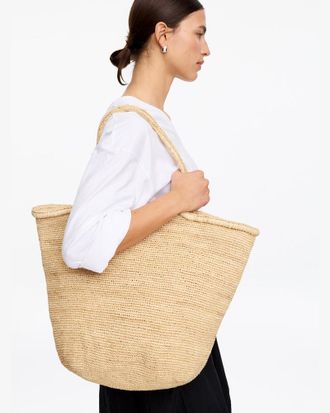 Arket Tragetasche Aus Raffiabast -Beige