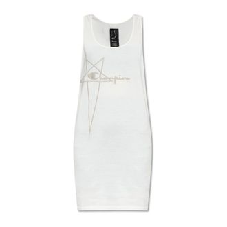 Rick Owens Femme, Robes, Beige, Taille: 38 FR Mini Robe Sans Manches