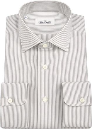 Alessandro Gherardi Homme, Chemises, Blanc, Taille: XL P506 520Righe Chemise Habill&eacute;e