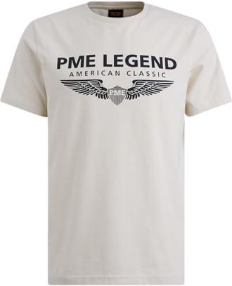 PME Legend T-shirt à col rond pour homme avec logo en élasthanne - Coupe droite, Birch 7011, L