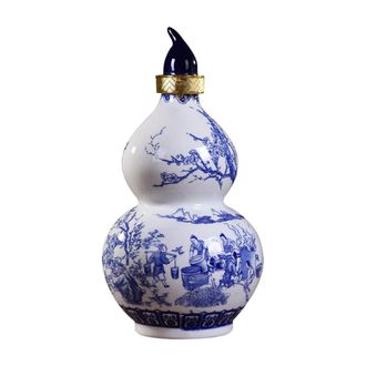 Amosfun Multifunktionale Keramik Weinflasche K&uuml;rbisdesign 22cm H&ouml;he Versiegelter Spirituosenhalter f&uuml;r Bars und Haushalte