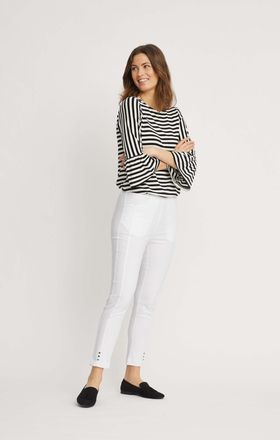 Laurie Damen vegan Hose Chloe Slim Crop Wei&Atilde;Y