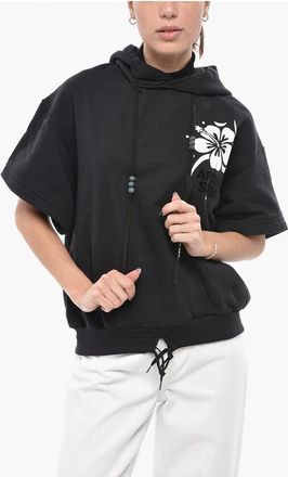 APR&Egrave;S SURF Short-Sleeve Hoodie LINDA with Flocked Print size Xs
