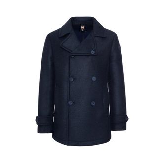 Colmar Blauer Doppelreihiger Wollmantel Aw25 - - Coats - Herren - Blau - 2XL