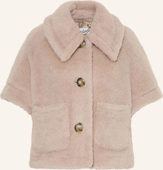 Max Mara Kunstfell-Weste New Terzo Mit Alpaka beige
