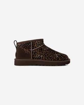 UGG Classic Ultra Mini Caspian f&uuml;r Damen in Brown, Gr&ouml;&szlig;e Cow Hair