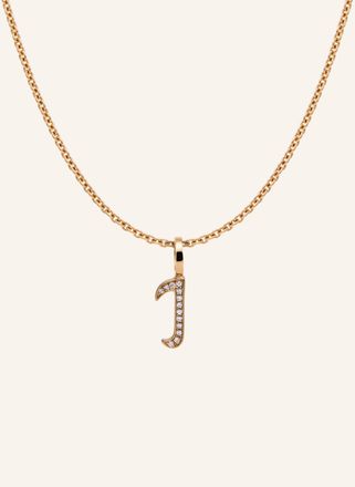 Cada Cada Kette Tiny Diamond Letter I rosegold
