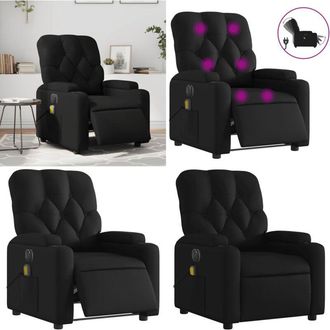 vidaXL Massagesessel Elektrisch Schwarz Kunstleder - Masseurstuhl - Relaxsessel - Fernsehsessel - Elektrischer Stuhl - Lounge Chair - Home & Living