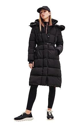 Desigual Padded_Surrey Manteau Long pour Femme, Noir, Taille