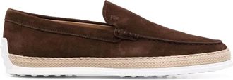 Tod's Homme, Chaussures, Brun, Taille: 43 EU Chaussures Slip-On en Caoutchouc Raffia