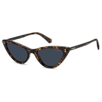 Polaroid Femme, Accessoires, Brun, Taille: 52 MM Havana fonc&eacute;/Bleu Lunettes de soleil