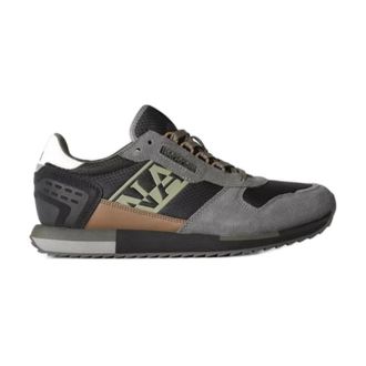 Napapijri Graue Leder-Sneakers f&uuml;r Herren Outdoor - - Shoes - Herren - Grau - 45 EU