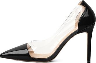 EDEFS Escarpins pour Femme - Talons Hauts Chaussures - Comfort Court Shoes - Patent Noir - Taille 37