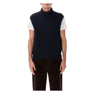 Margaret Howell MHL Zip Gilet - - Knitwear - Herren - Blau - M