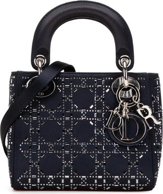 Dior Hobo Bags - Mini Satin Cannage Strass Crystal Embellished Lady - Gr. unisize - in Blau - f&uuml;r Damen