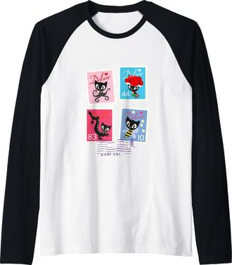 Pussy Deluxe Four Stamps Cat Raglan