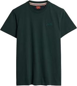 Superdry T-Shirt Homme Slim avec Broderie Logo, Bois, XXL