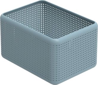 Rotho Madei Aufbewahrungskiste 13l, Kunststoff (PP recycelt) BPA-frei, blau, 13l (32.6 x 23.8 x 18.8 cm), Nicht zutreffend