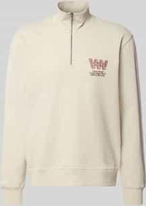 Wood Wood Sweatshirt mit Stehkragen und Reißverschluss Modell Jack