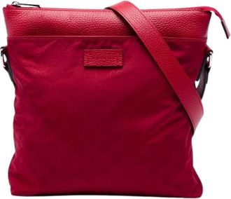 Gucci Sac bandouli&egrave;re vintage Pre-owned en nylon - Femme - Pre-owned - Rouge - Taille: ONE Size
