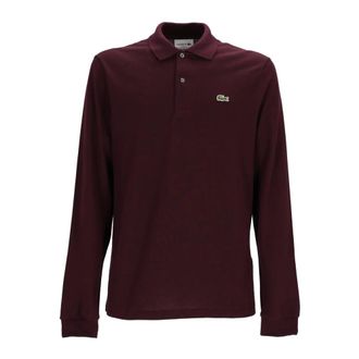 Lacoste L1312 Langarm Poloshirt - - Tops - Herren - Rot - M
