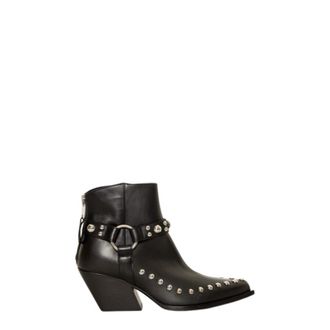 Elena Iachi Studded Leather Texano Boots - - Shoes - Damen - Schwarzk - 40 EU