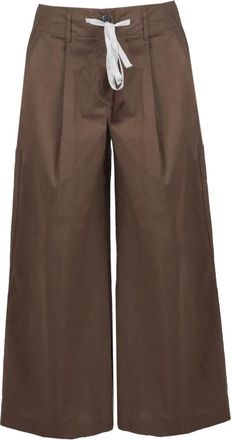 Jucca Femme, Pantalons, Brun, Taille: 34 FR Wide Pantalons