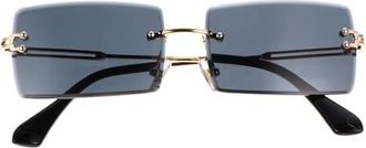 Valiclud Toyvian Lunettes de Soleil sans Monture Unisexes Carr&eacute;es Verres Noirs Anti-Uv pour Ext&eacute;rieur Protection Solaire et Confort Visuel Vacances Activit&eacute;s e