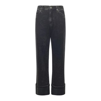 Pinko Schwarze Denim Jeans mit Rei&szlig;verschluss - - Jeans - Damen - Schwarzk - W28