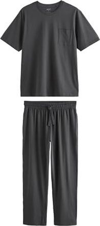 Next Homme Ensemble Pyjama Long en Jersey Gris Ardoise M