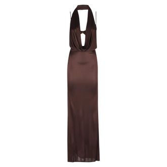 Elisabetta Franchi Damen, Kleider, Braun, XSGr&ouml;&szlig;e