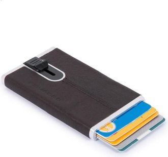 Piquadro Homme, Accessoires, Brun, Taille: ONE Size Porte-cartes Pop-up