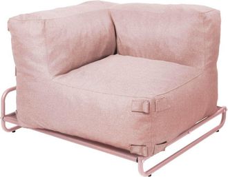 Oviala Fauteuil dangle salon de jardin modulable et structure rose poudr&eacute; - Mixi