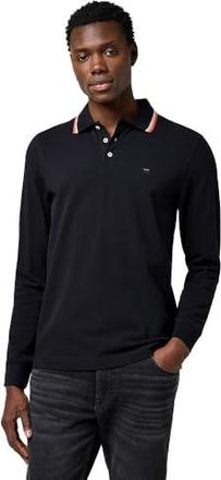 Wrangler Ls Polo Shirt, Noir, M Hommes