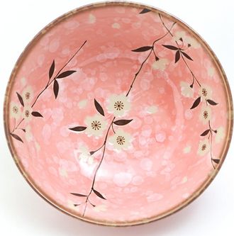 Generic Japanische Ramensch&uuml;ssel - [Pink Cherry Blossoms] 16,8 cm Keramik-Nudelschale, hergestellt in Japan, perfekt f&uuml;r Ramen, Pho, Udon, Instagram-w&uuml;rdiges 
