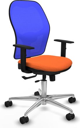 Piqueras y Crespo Moderner B&uuml;rostuhl mit 1D-Armen, h&ouml;henverstellbare Lendenwirbelst&uuml;tze, ausgestattet mit Syncro/Translack und eingespritztem Schaum. Mit Rollen von 65 