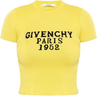 Givenchy haut c&ocirc;tel&eacute; &agrave; logo - Jaune