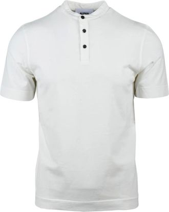 Alpha Studio Homme, Tops, Blanc, Taille: 3XL Polo Serafino
