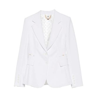 Elisabetta Franchi Damen, Jacken, Wei&szlig;, SGr&ouml;&szlig;e
