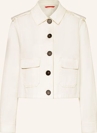 No.1 Como Kastenjacke Mit Schmucksteinen weiss