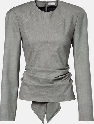 Magda Butrym Blouse drap&eacute;e en laine