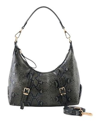 Seidenfelt Manufaktur sac &agrave; &eacute;paule bandouli&egrave;re Lilleby Hobo Bag Reptile Dark Green vert fonc&eacute;