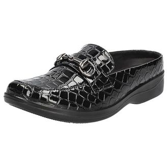 Easy Street Ballerines Nell pour Femme, Noir Croco, 40 EU Large