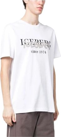 Iceberg T-Shirt mit Logo-Print - - Tops - Herren - Wei&szlig; - 4XL