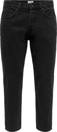 Only & Sons Herren Jeans ONSAVI Beam 2962 - Regular Fit - Schwarz - Black Denim, Größe:29W / 34L, Farbvariante:Black Denim 22022962