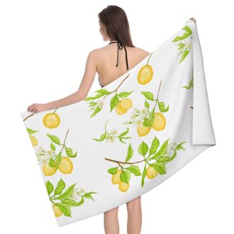 Generic Lemon2 Saunatuch Schnelltrocknend Strandtuch Weich Handt&uuml;cher F&uuml;r Fitness Camping Schwimmen Reise 80X130Cm