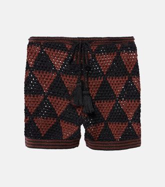 Anna Kosturova Short Malia en crochet de coton